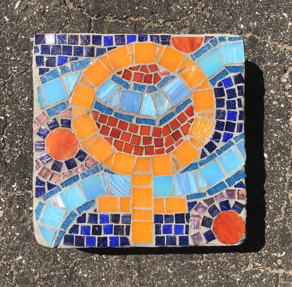 Mosaic stones in memory of Karen Edlund | New England Mosaic Society